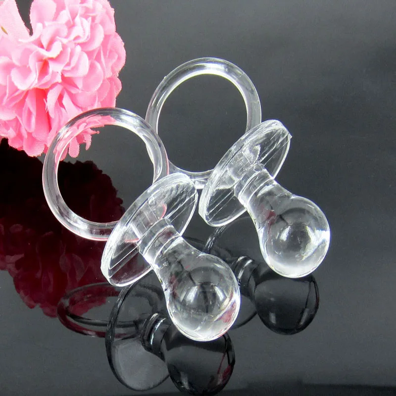 12Pcs 2.5" Big Acrylic Perforated Pacifiers Bead For Baby Shower Party ...