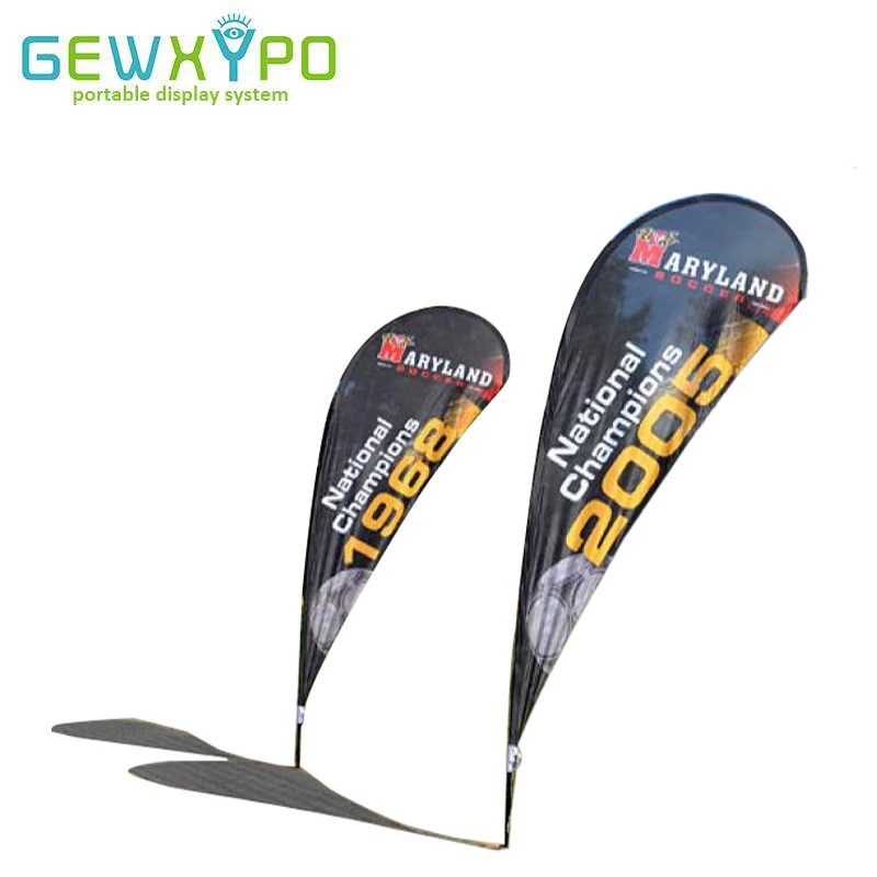 550cm Chrome Spike Base Outdoor Promotional Display Stand Beach Flying ...