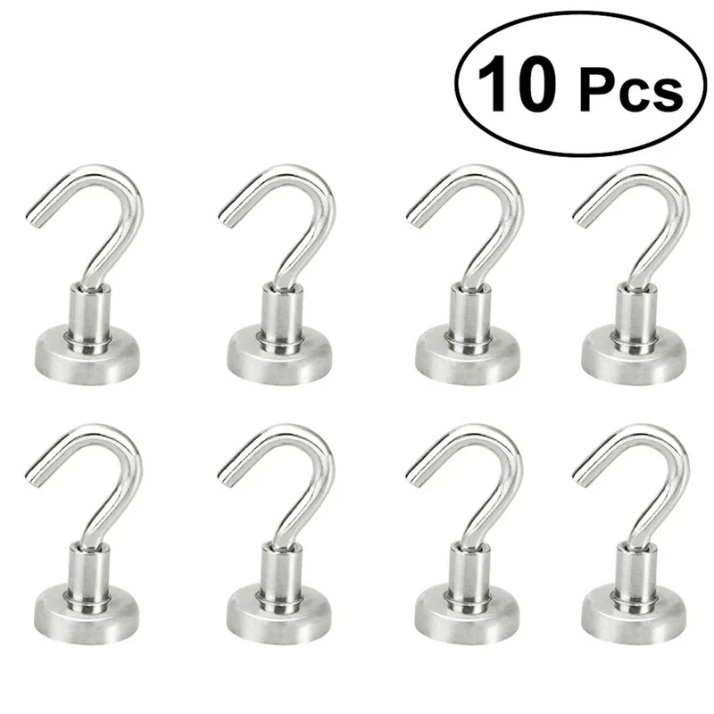 10 Pcs Key Holder Wall Magnetic Hook hangers Super Matal Strong Hard ...