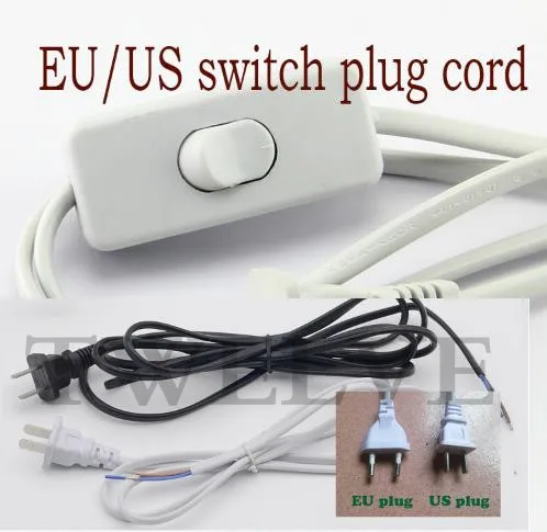 10pcs Switch on line Cable 1.8m On Off Power Cord For LED Lamp with ...