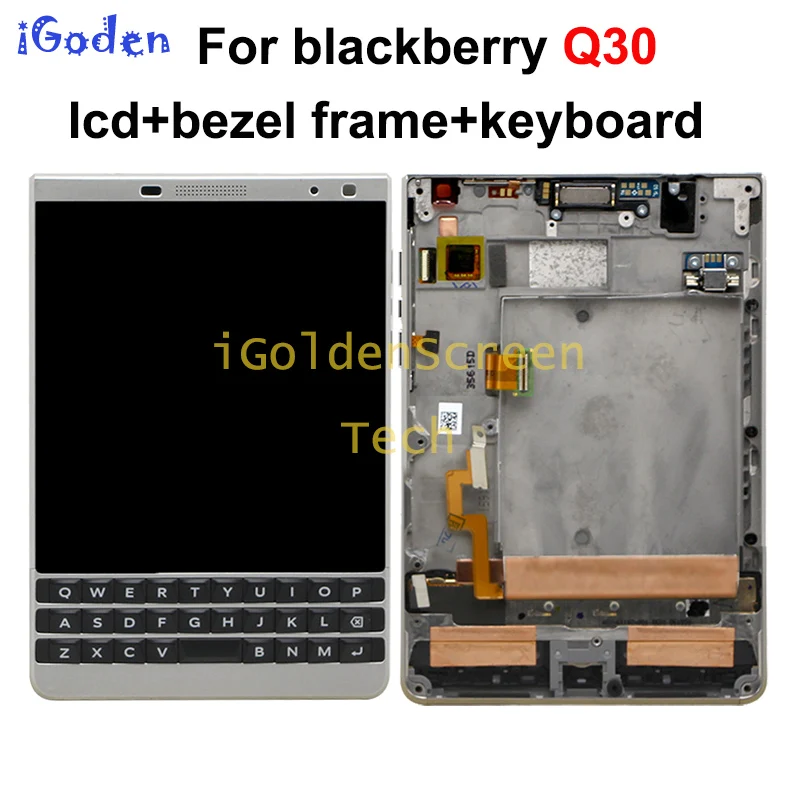 For-BlackBerry-Q30-LCD-with-bezle-frame-Keyboard-Display-Touch-Screen ...