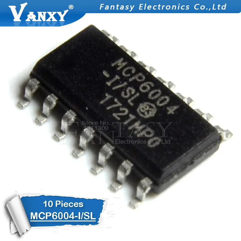 10PCS MCP6004 I/SL SOP 14 MCP6004 I SOP MCP6004 SMD-in Integrated ...
