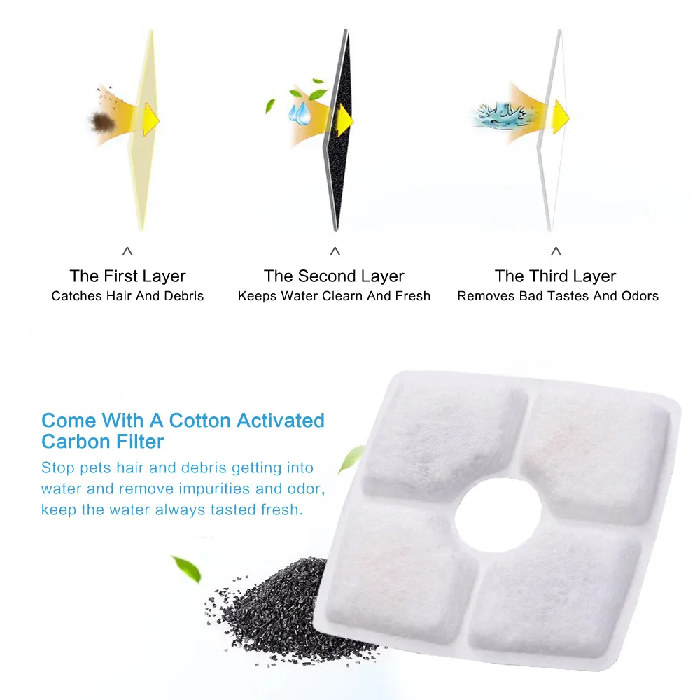 4 шт./лот, фильтр для фонтана с цветами, активированный уголь ...