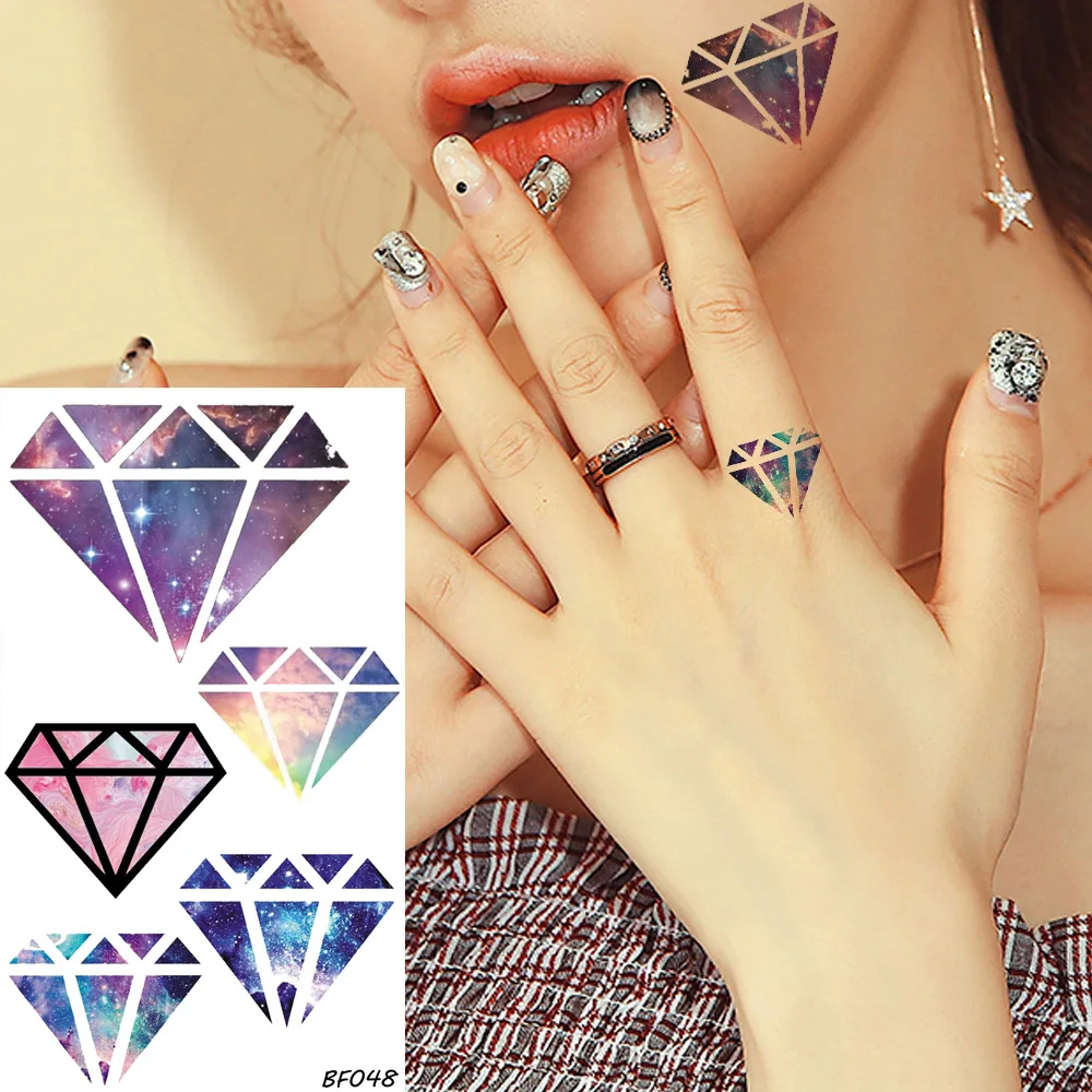 Girly Diamond Tattoo Flash