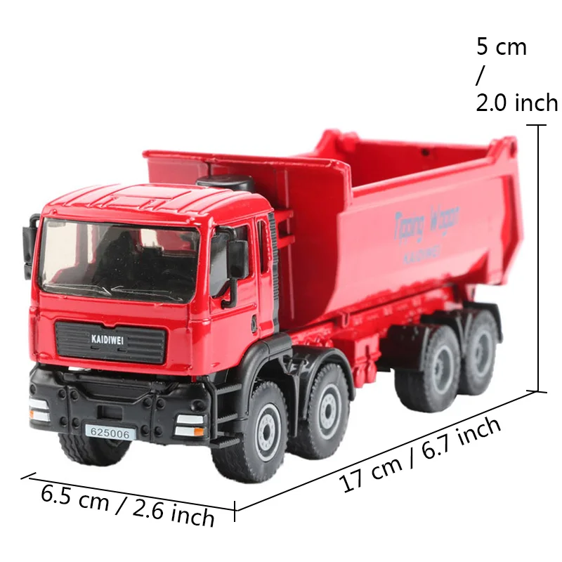 KDW 1:50 Dump Truck Toy Alloy Dumper Trucks Collectible Engineering ...