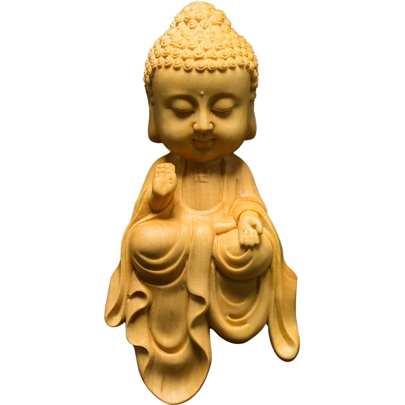 Wooden Buddha statues Three Western Gods Boxwood Wood buda statue ...