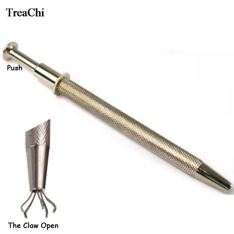 4 Pronged Metal Diamond Gem Catching Tweezer Beads Pick Up Tool ...