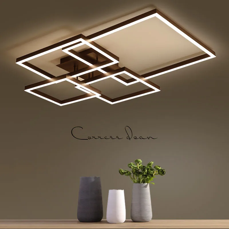 Touch Remote Dimming Modern plafon LED Ceiling Lamp Fixture Aluminum ...