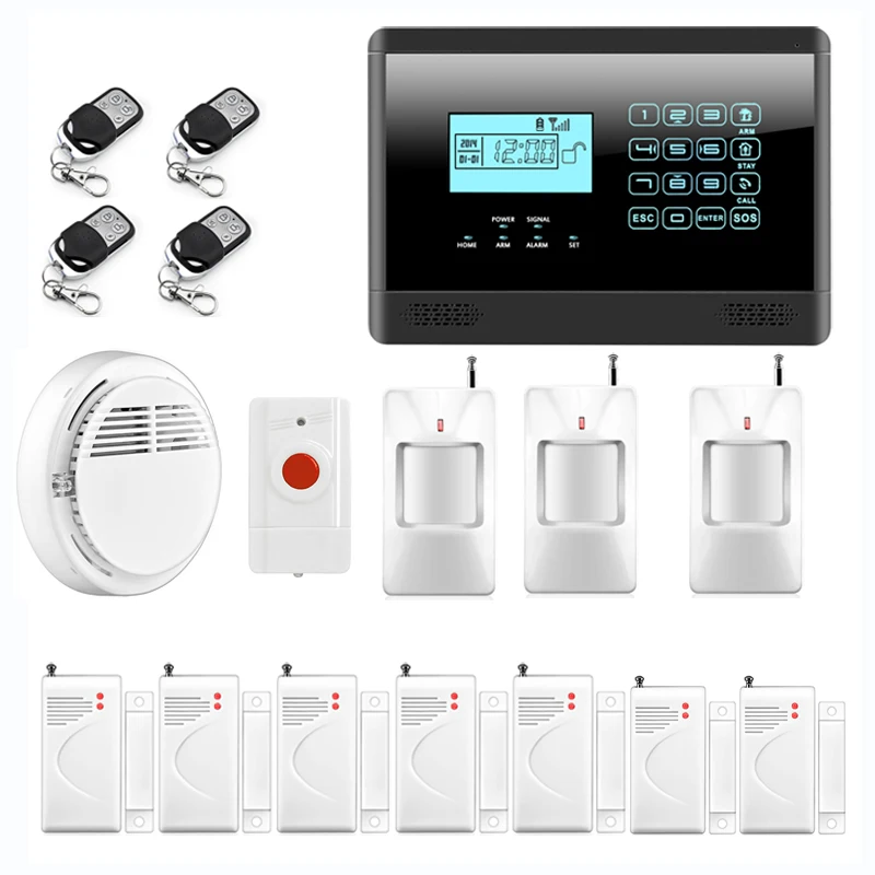 Emergency Panic Alarm, Wireless GSM SMS Home Security Alarm System, 850/900/1800/1900MHz, Touch ...