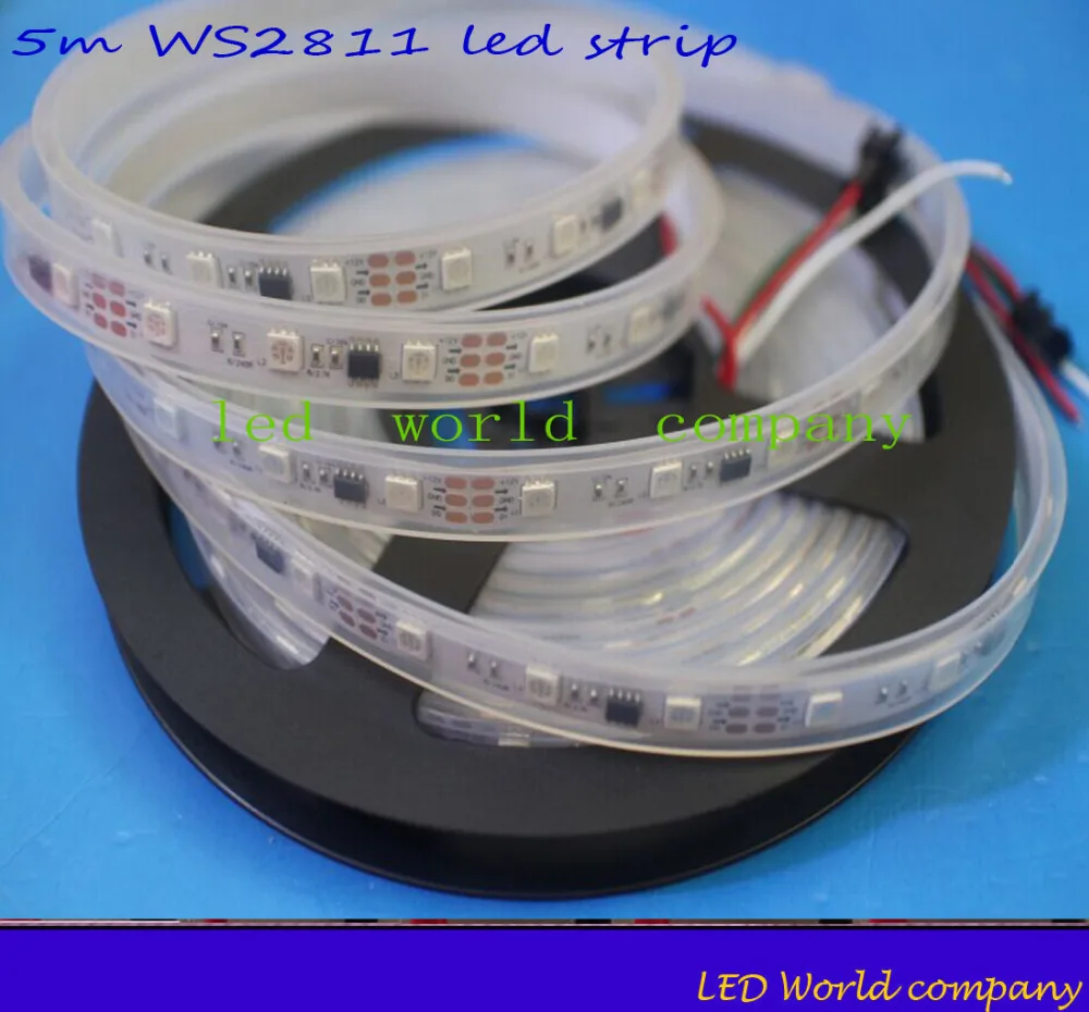 Ws2811 Led Strip 5m 30 Leds M 5m 60leds M Casing Waterproof Ws2811 Ic