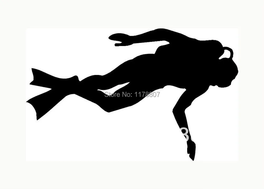 Scuba Diver Sticker for Car Window Vinyl Decal Ocean Sea Deep Snorkle ...