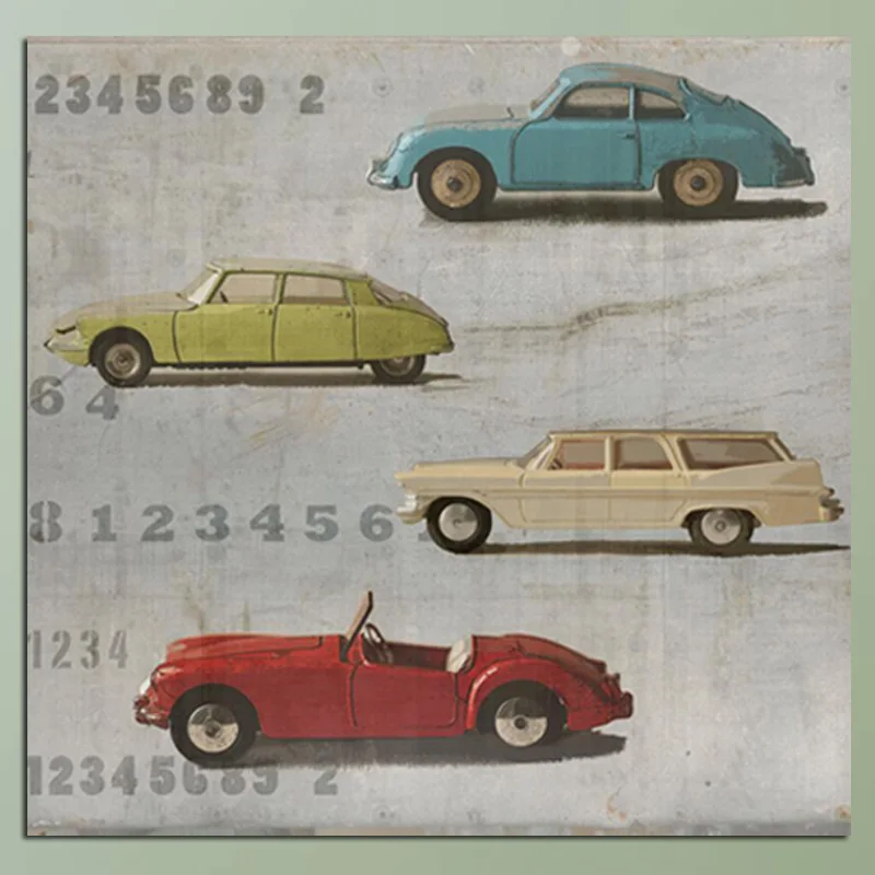 Modern Style Square Cars Home Decorative Pictures Large Size Wall ...