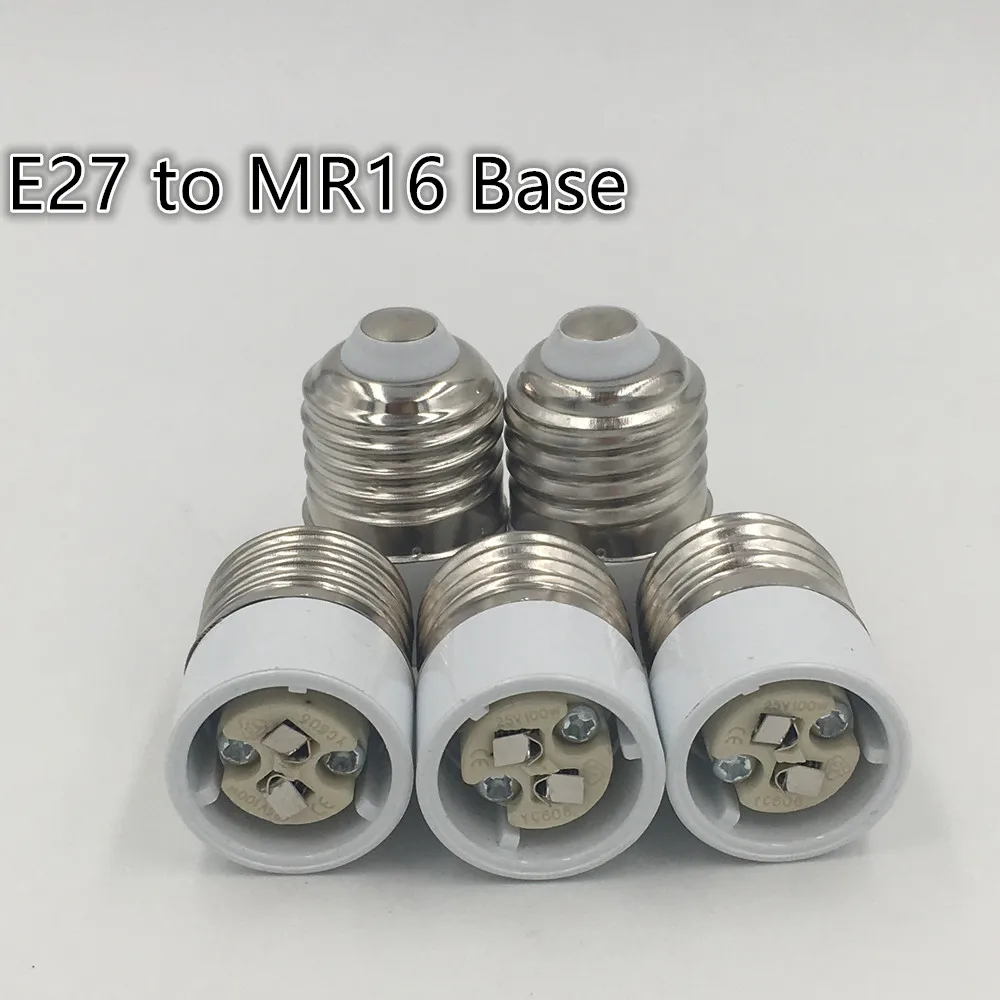 10PCS E27 to MR16 Adapter Socket for LED Halogen CFL Light Bulb Base ...