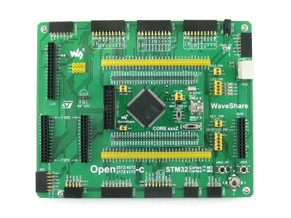 Piezas envío gratis STM32 tablero STM32F407ZxT6 brazo Cortex M4 desarrollo STM32F4 serie ...