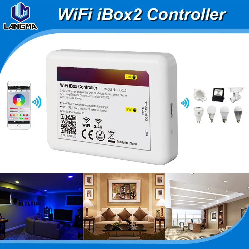 2017 Cheapest 2.4G Wireless RF mi.light WIFI controller for RGBW bulbs ...