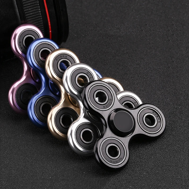 2017 New Hand Tri Spinner Fidgets Toy Metal Alloy Finger Spinner Autism ...