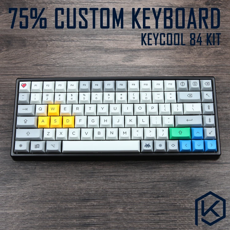 사용자 정의 기계 키보드 키트 84 키 종류의 led 효과 PCB 75% keycool 게이밍 키보드 백라이트 사용할 ...