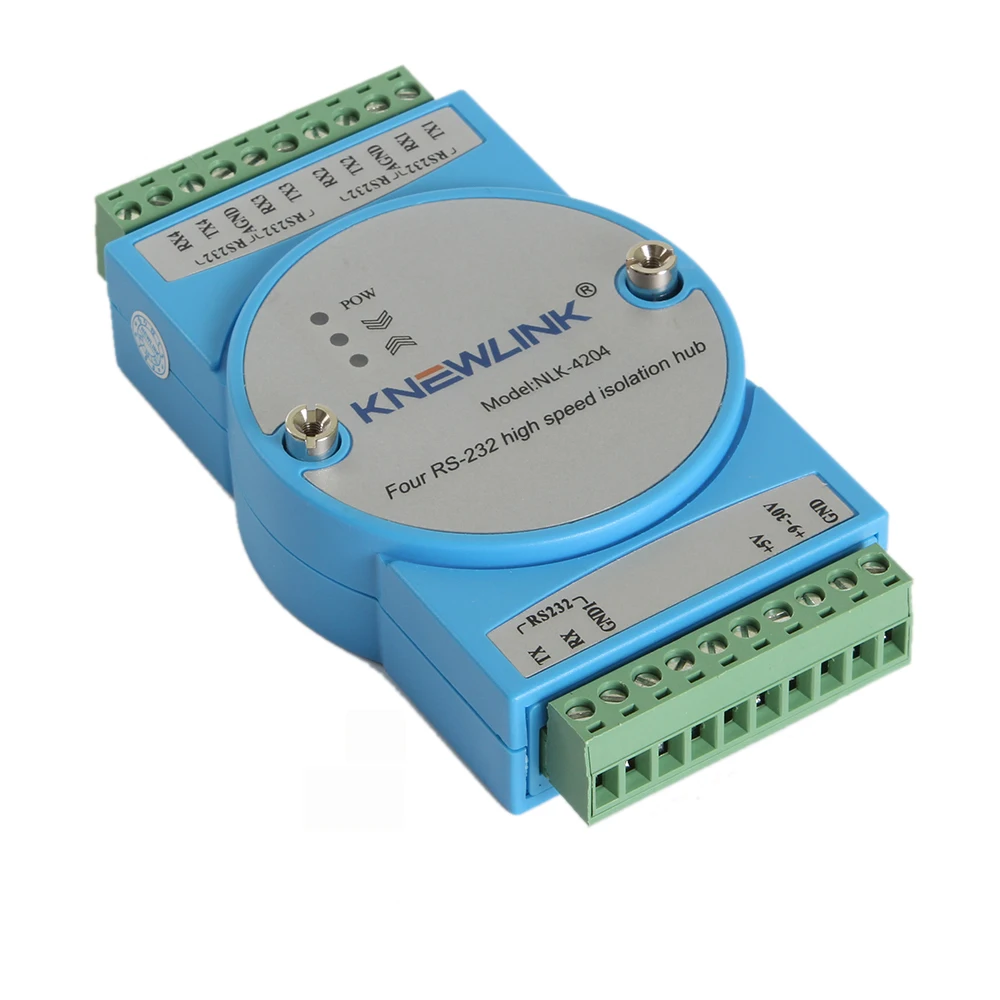 Industrial segregated 4 port RS232 hub distributor HUB serial 1 ...