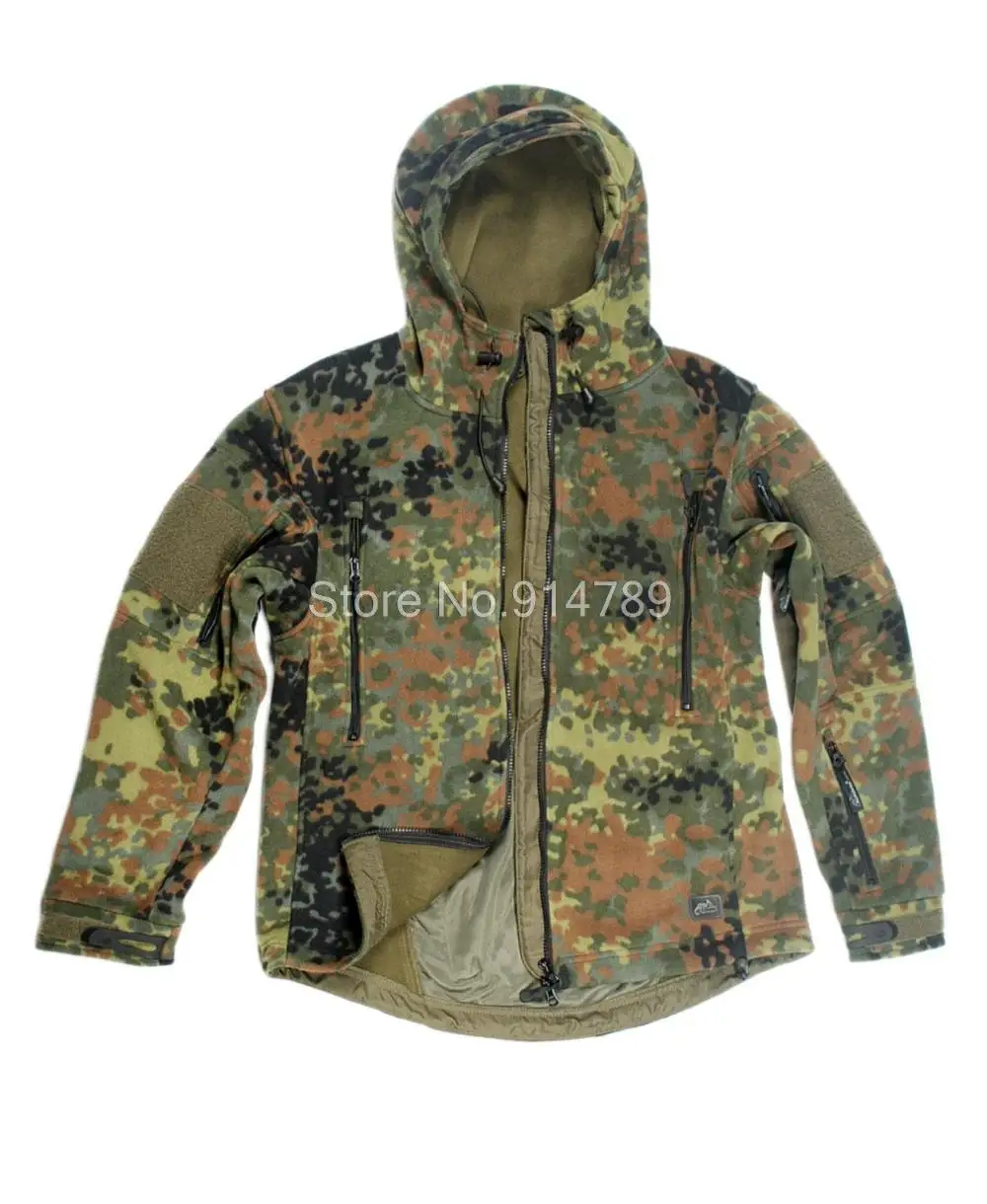 HELIKON TACTICAL PAINTBALL HEAVY FLEECE JACKET FLECKTARN CAMO IN SIZES ...