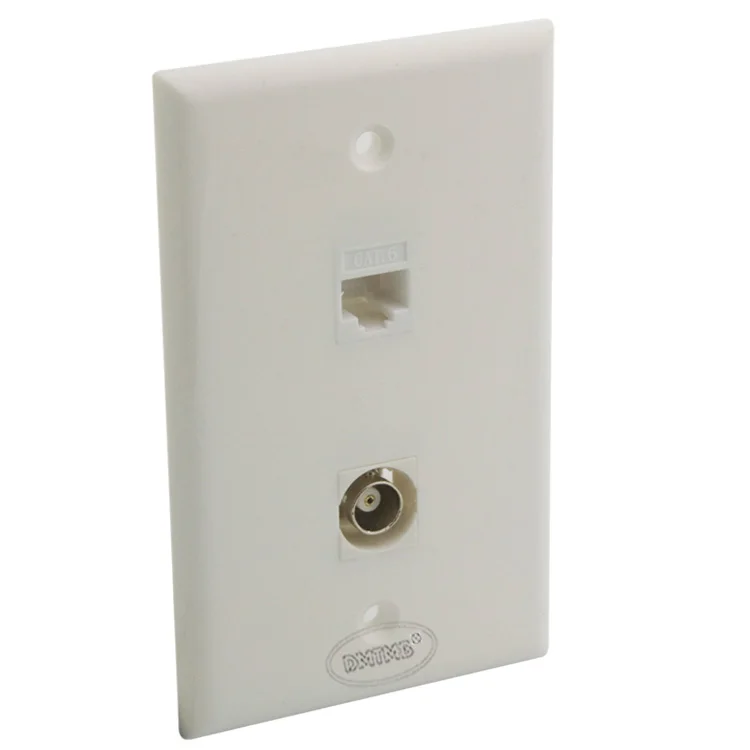 Placa de parede bnc cat6 rj45 com fêmea ao conector fêmea|rj45 wall ...