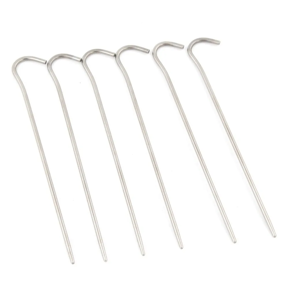 TOAKS TITANIUM TENT Stakes Pack Of 6 Reinforced Outdoor Ding Stainless ...