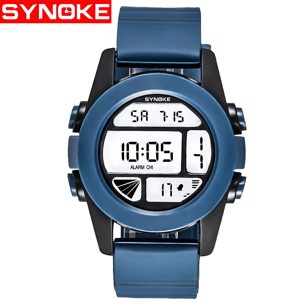 SYNOKE Sport Men Women Watches LED Black Light Digital Man Wristwatches ...