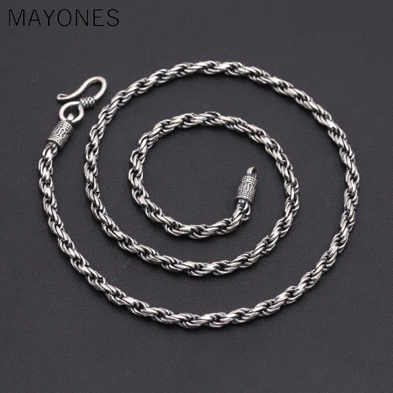 Cadena trenzada de 4mm de ancho para mujer y hombre, colgante de Collar ...
