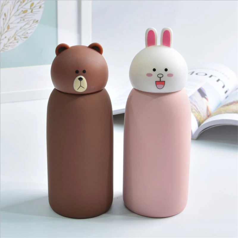 Lovely Rabbit Bear Thermos Water Bottle Vacuum Flask For Tea Coffee ...