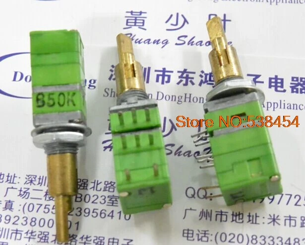 1pcs Precision Potentiometer Switch Dual Shaft 50k With Switch Speakers