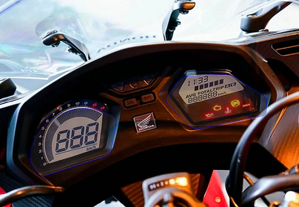 2 Set Motorcycle Speedometer Film Protective Instrument Dashboard ...