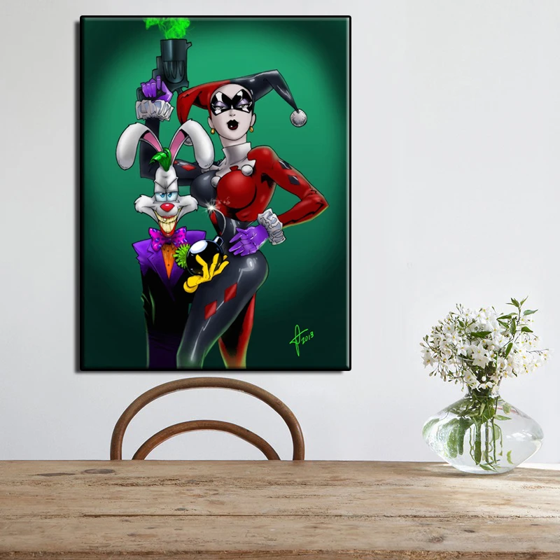 Classic cartoon character Jessica rabbit Modern pop elements wall HD ...