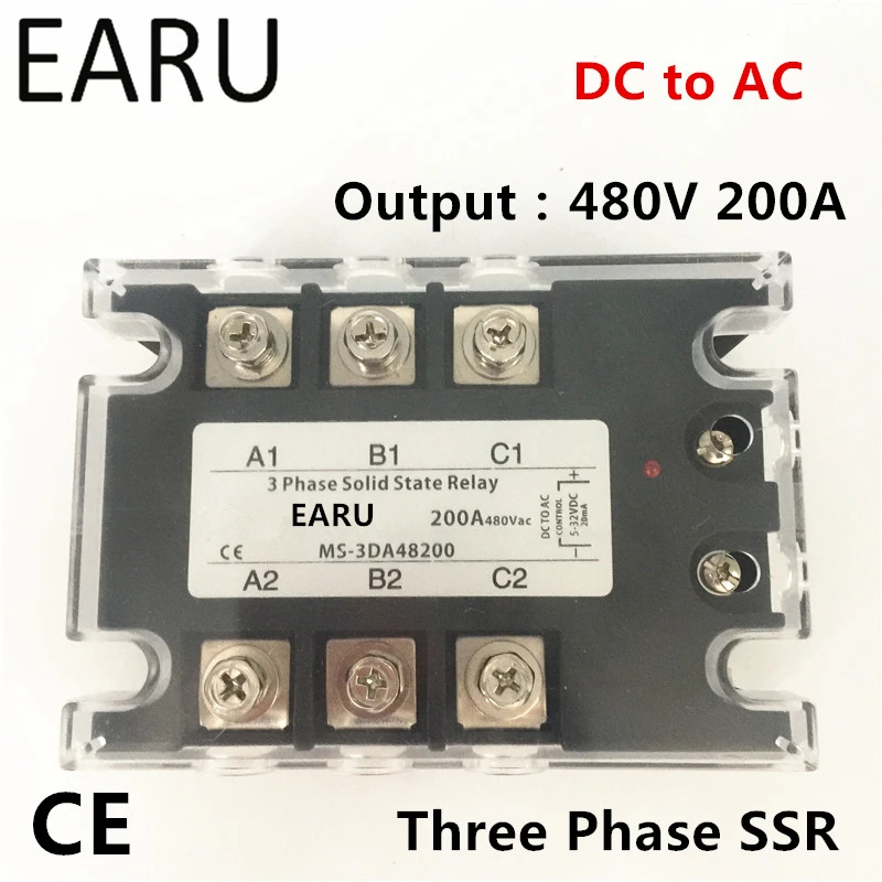 Tsr-200da Ssr-200da Three Phase Solid State Relay Dc 5-32v Input ...