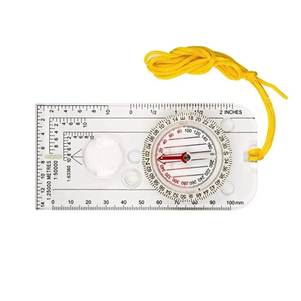 Mounchain Professional Map Scale Multi Functional Compass Outdoor Orienteering Tool In Outdoor