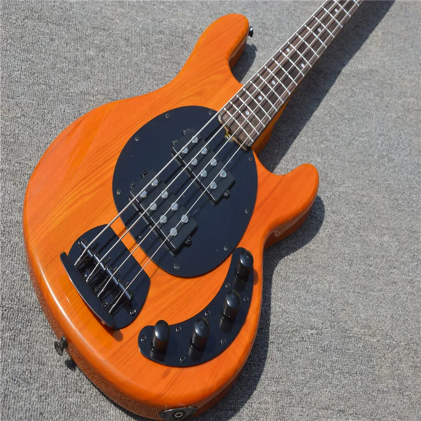 Light Yellow Bass Guitar 4 String Musician Electric Bass Maple Fingerboard Oem Guitar In Guitar