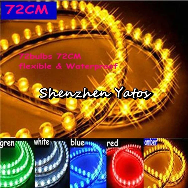 5pcs 72cm 72SMD PVC Decoration LED Grill Light Strip 12VDC Waterproof ...