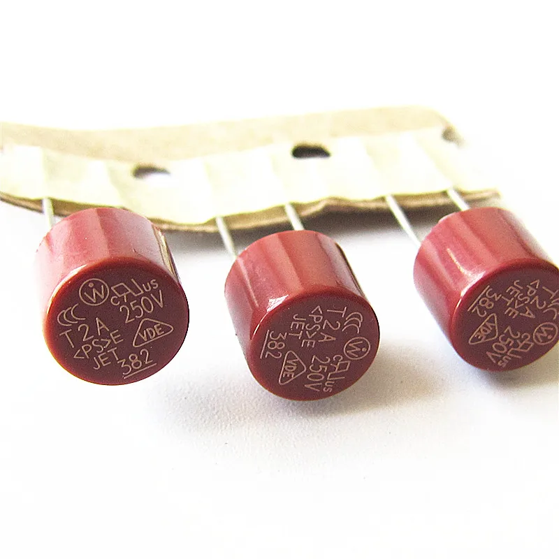 Microfusible TR5 382 T2A 250V 2A, fusible LCD cilíndrico/redondo rojo ...