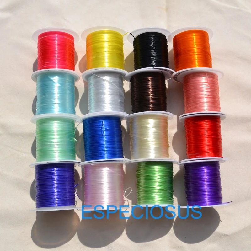 0.8mm DIY Crystal Beading Stretch Cord Elastic Line Transparent Clear ...