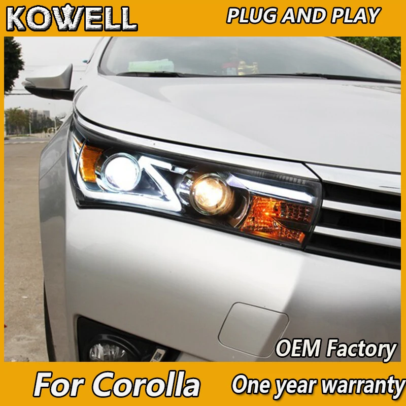 KOWELL-Car-Styling-for-Toyota-Corolla-Headlights-2014-2015-Altis-Head ...