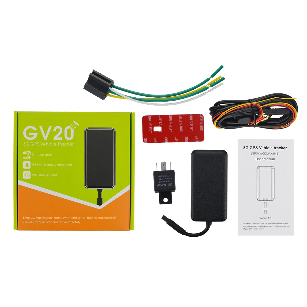 GV20 3G GPS Trackerอุปกรณ์ติดตามWCDMA GSM GPS Locator SMS APPการติดตาม ...