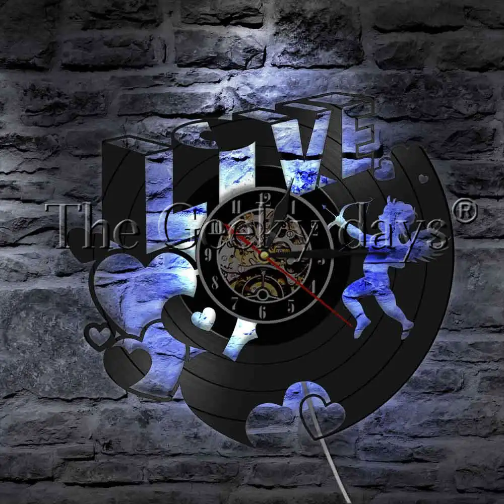 Fly-Cupid-Love-Angel-Arrows-Magical-Light-Silhouette-Vinyl-Record-Wall ...