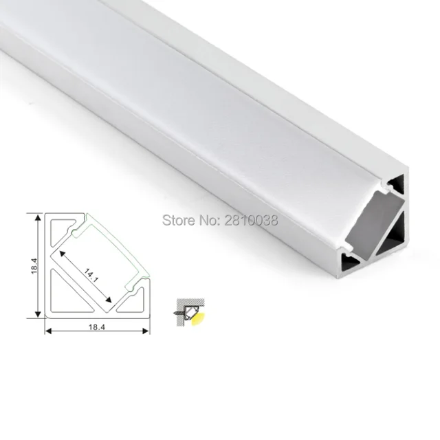 20 X1M Sets/Lot 30 degree beam angle aluminium led profile and right ...