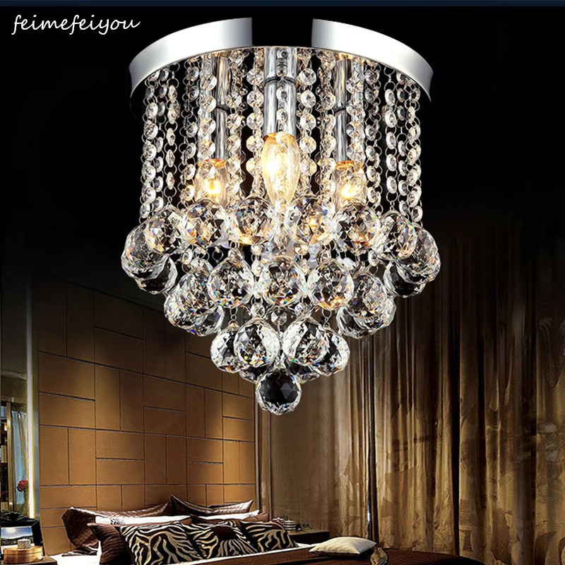 Feimefeiyou New Round Led Crystal Ceiling Lamp Living Room Interior ...