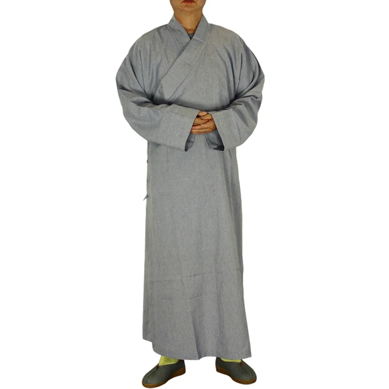 2 Colors Shaolin Temple Costume Zen Buddhist Robe Lay Monk
