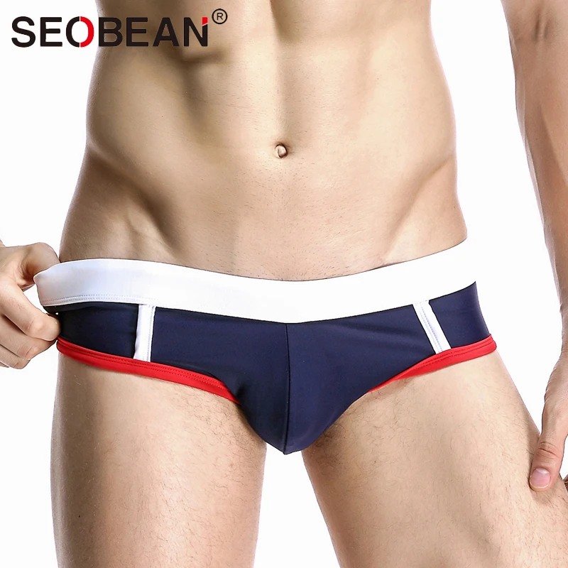 Seobean Brand Mens Swimsuits Swimwear Swim Boxer Trunks Shorts Surf