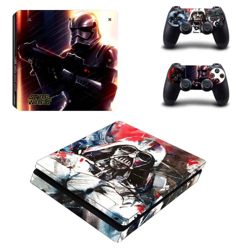 Star Wars Darth Vader PS4 Slim Skin Sticker for Console and 2 ...