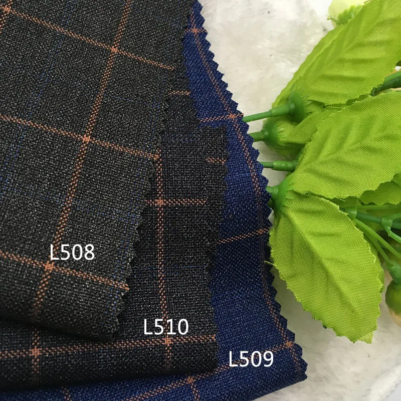 Winter-wool-suit-fabric-thick-British-grid-fabric-casual-suit-pants ...
