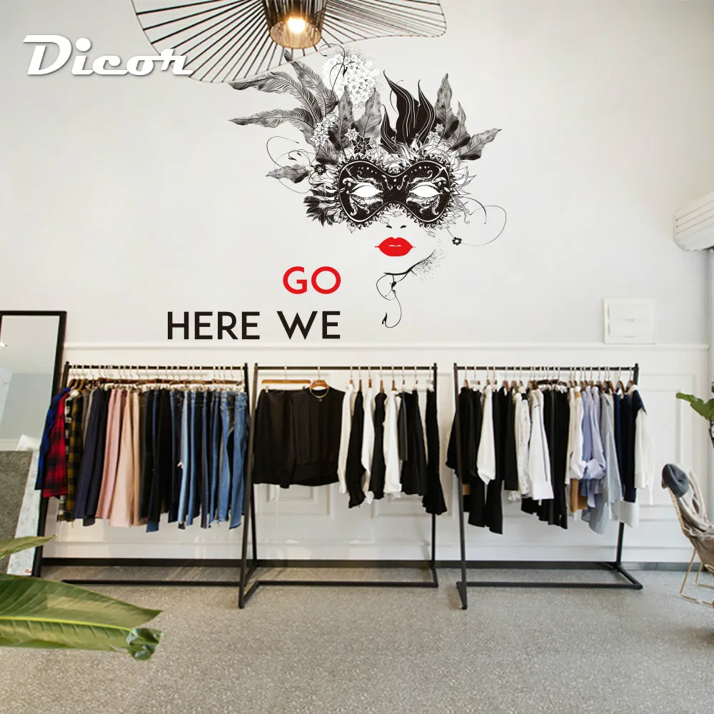Creative Wall Stickers For clothing Store Decoration Wall Decal Meeting ...