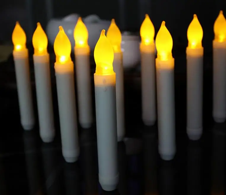 Vela larga eléctrica LED de baile, luz sin llama, velas con batería ...