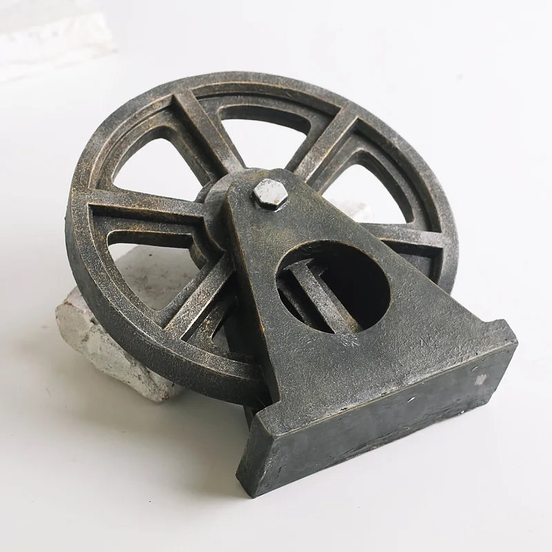 American restore ancient ways LOFT industrial Style Resin wheel Model ...