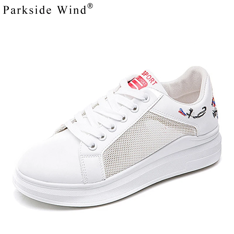 Parkside Wind Women Flats Shoes Embroider Mesh Round Toe Casual ...